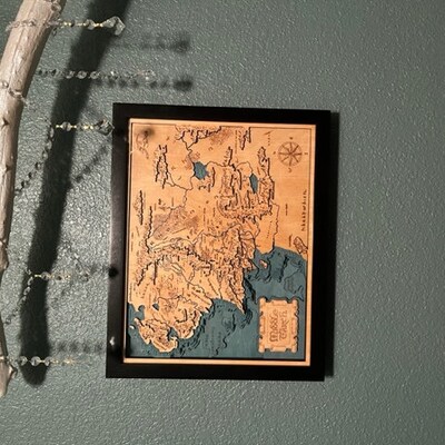 Middle Earth 3D Wood Map - Etsy