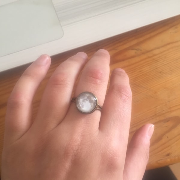 Full Moon Ring, Solar System Ring, Space Jewellery Gift, Universe ...