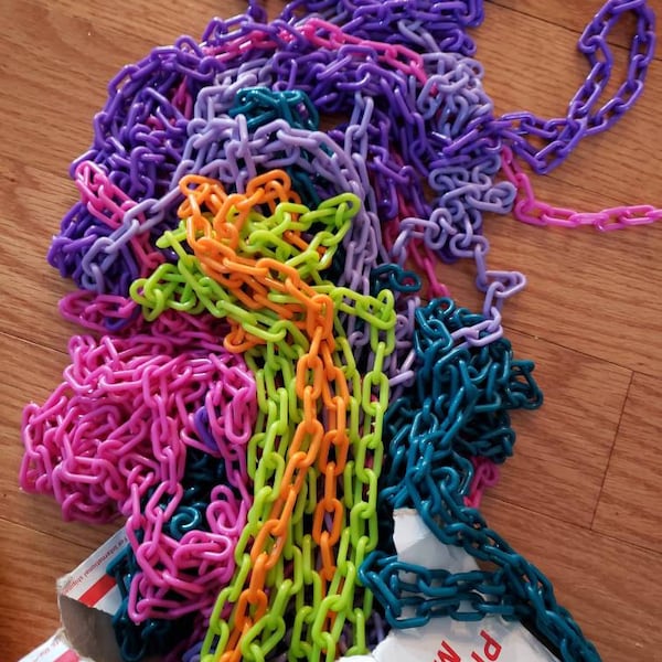 20 Feet - High Quality 3mm Plastic Chain for Craft, DIY Bird Toys ...