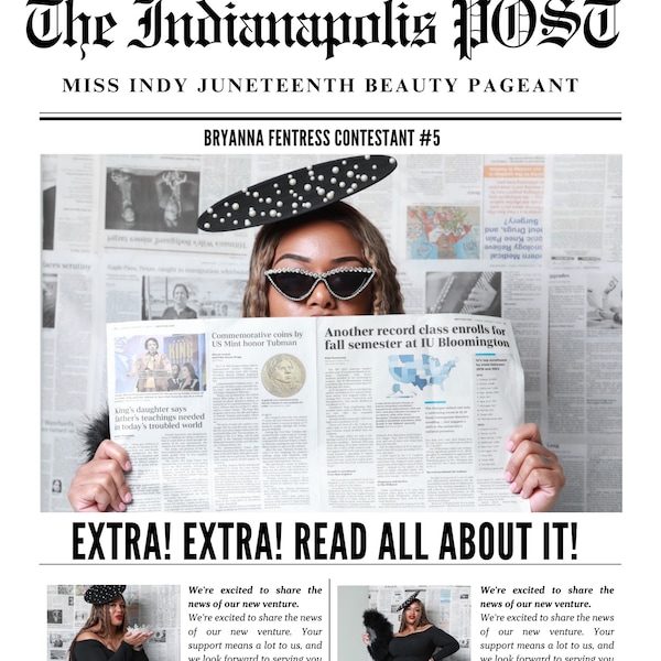 Editable Canva Business Newspaper Template, Large Newspaper New ...