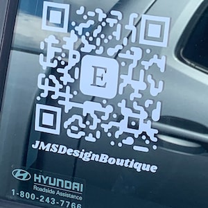 Custom QR Code Decal, Business Decal, Custom QR Code Vinyl Car Decal ...