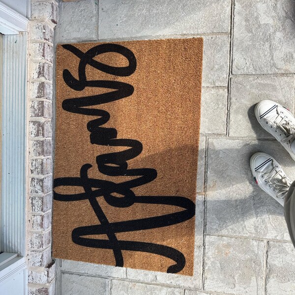 Extra Large Personalized Name Doormat,large Last Name Personalized Doormat,double Doormat,custom ...