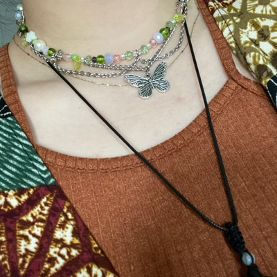 ALTERLIFE Handmade Beaded Necklace / Gothcore Fairycore Whimsigoth ...