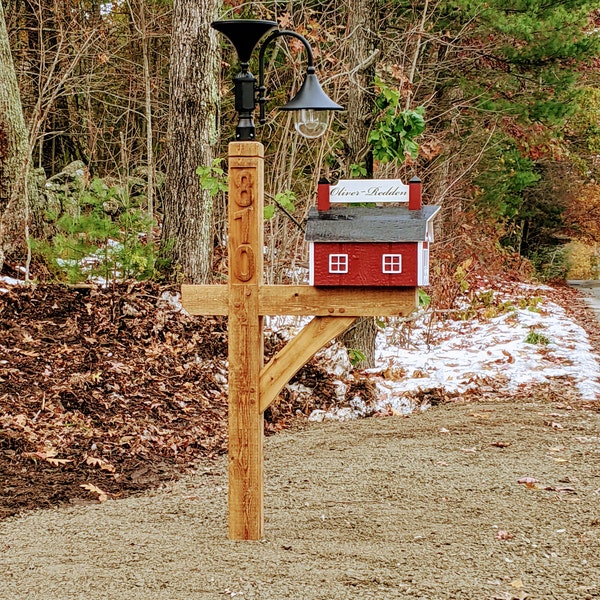 Country Mailbox Post Custom Handmade Rough Sawn Cedar - Product Skus ...