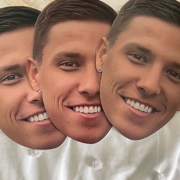 Custom Face Fans With Wooden Handle, Wedding Heads, Graduation Head ...