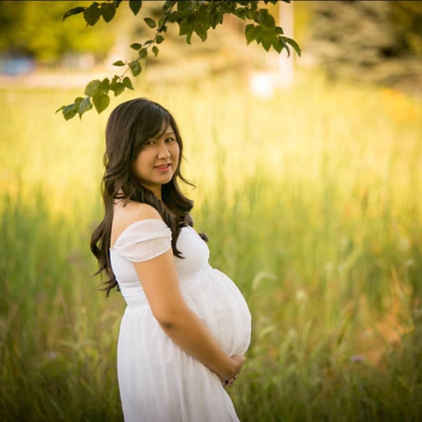 35 Colors•gown+shorts•sweetheart Open Belly Maternity Dress•maternity ...