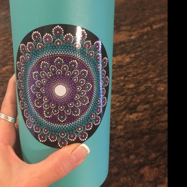 Mandala Vinyl Sticker Dot Dots Dotted Cymatics Art Dotillism Big Vinyl ...