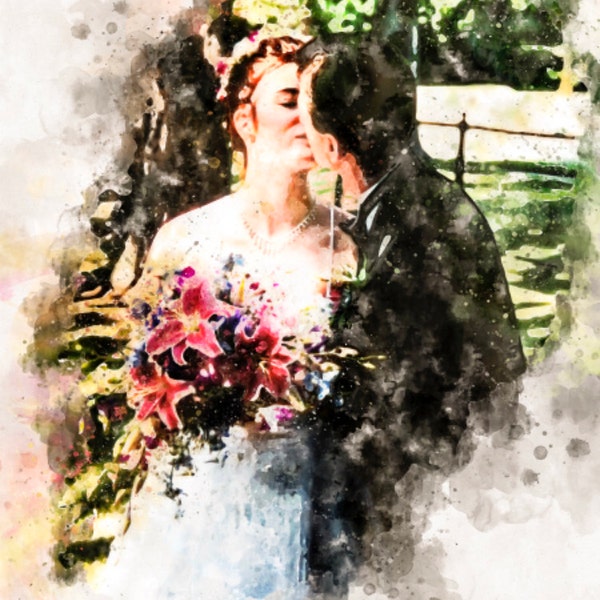 Custom Painting Wedding Portrait Like, Personalized Portrait From Photo ...