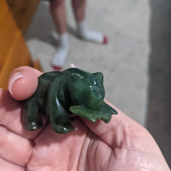 Canadian Jade Bear With Fish - Multiple Sizes - Jade Carving - Jade ...