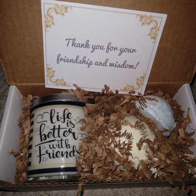 Custom Friend Gift Box, Personalized Friend Gifts, Personal Message ...