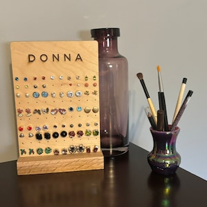 Personalized Earring Holder, Modern Jewelry Organizer, Acrylic Jewelry ...