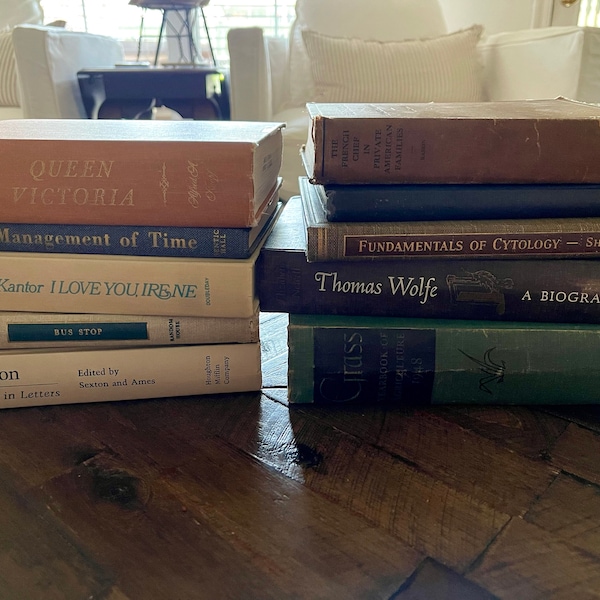 Lot of 10 Vintage Old Rare Antique Hardcover Books - Mixed Color ...