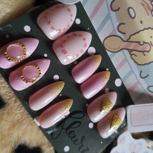 FFXIV Emet Selch Inspired Custom Press on Nails | Fake Nails | Final ...