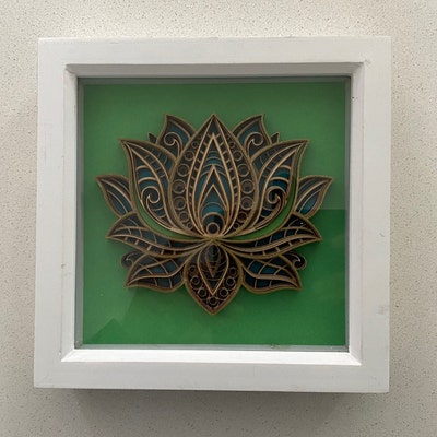 LOTUS Cnc Files Laser Cut File Svg Layered and Glowforge File, Ornament ...