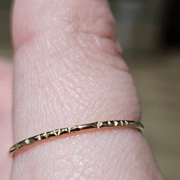 Custom 1 Mm Secret Message Ring, Hidden Quote Jewelry, Initial Ring ...