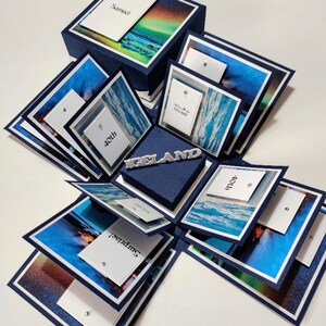 Navy Blue & Silver Exploding Wedding Invitation Boxes Luxury - Etsy