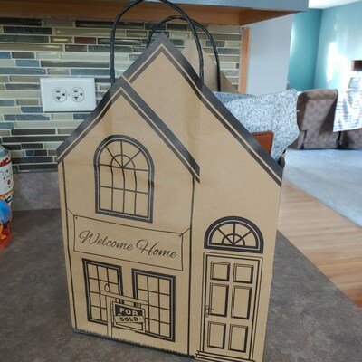 House Shaped Gift Bags - Etsy