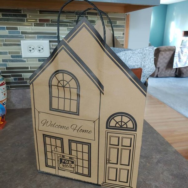 House Shaped Gift Bags - Etsy