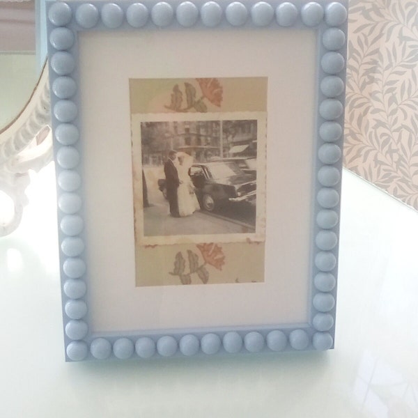Wooden Bobbin Bobble Photo Frame , Picture Frame, Hand Painted, Glossy ...