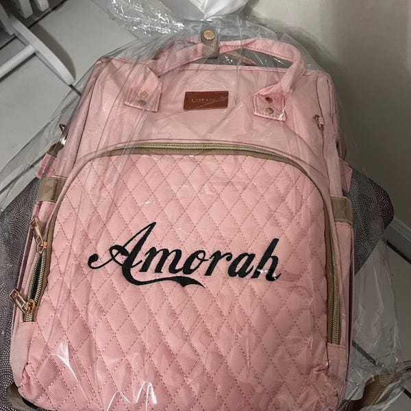 Monogrammed Diaper Backpack: Personalized Embroidered Baby Bag - Etsy