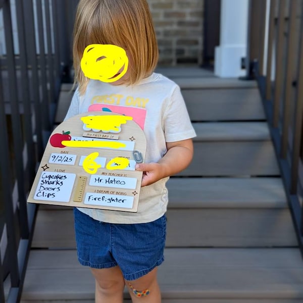 First Day of School Sign | Changeable Back to School Sign ...