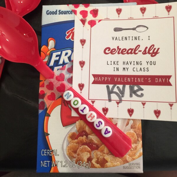 Cereal-sly Like You Valentines Editable PDF Printable Digital Tags ...