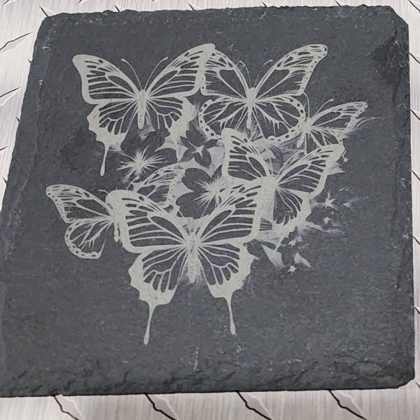 High-quality Floral Butterfly Design PNG & Lightburn File for Laser ...