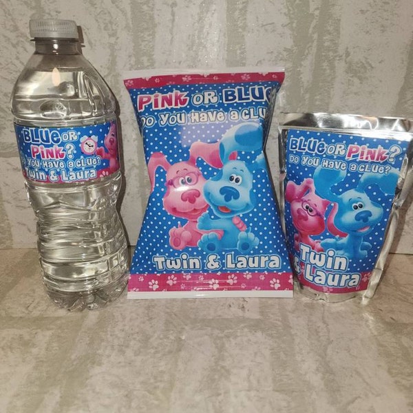 Blue's Clues Bottle Label, Labels for Gender Reveal -printable DIGITAL ...