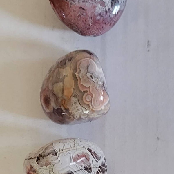 Mexican Crazy Agate Tumbled Stones | Mexican Lace Agate Pocket Stones ...