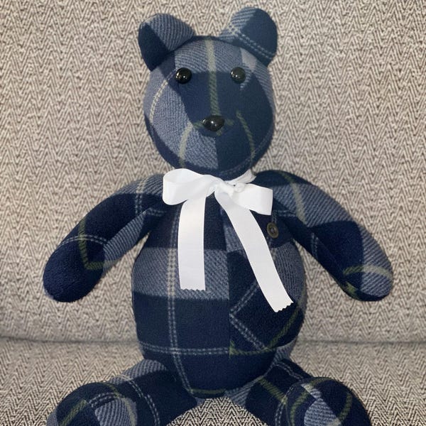 Set of 7 Memory Bears, Loss of Loved One, Celebration Gift, Bear Made ...