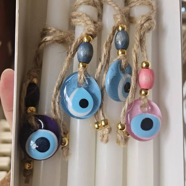 100 Evil Eye Favors,rear View Mirror Charm,bag Charms,evil Eye Wall ...