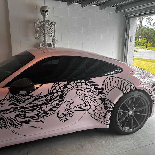 Japanese Dragon Decal - Vinyl Graphic Draco Sticker, Sedan SUV Truck ...