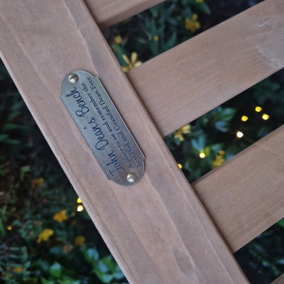 Personalised Bench Plaques,name Tags, All Weather Memorial Plaque ...