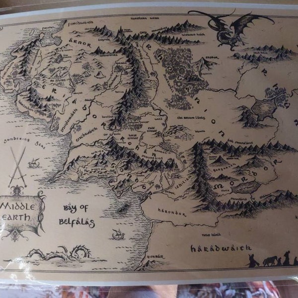 Tolkien Inspired Hand Drawn Book Stack Illustration Print // Lotr ...