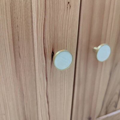 Brass Shell Handmade Drawer Knobs Pulls Handles/dresser Knobs Cabinet ...