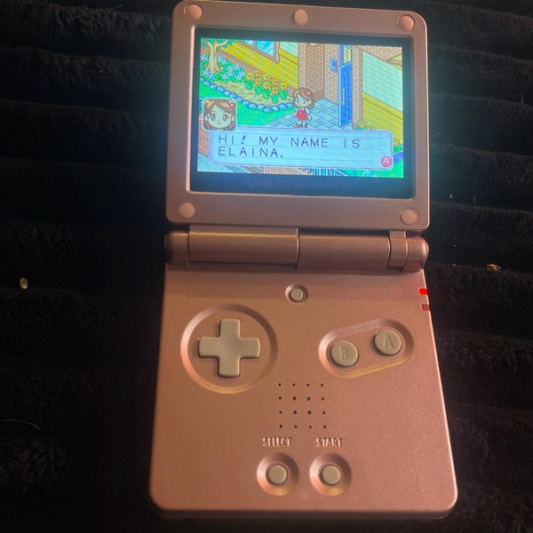 Black on Black Nintendo Game Boy Advance SP GBA SP Ips Mod Adjustable ...
