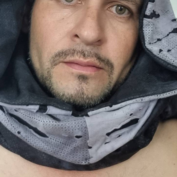 Hood Light Grey Tie Dye Light Fabric Hood Lining Hood Desert Festival ...