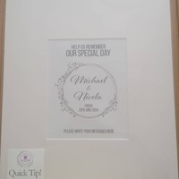Personalised Wedding Signature Photo Mount Bespoke Mount Boards for ...