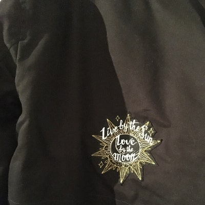 Sun and Moon Iron on Patch, Solar Eclipse Patch, Iron on Patch Live by ...