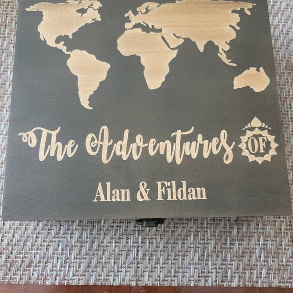 Keepsake Box, Adventure, World Map Box, Travel, Decorative ...