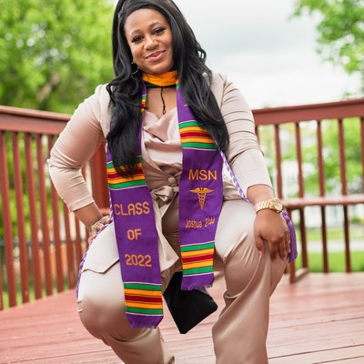 Customized Graduation Stoles Class of 2022 Kente Sash / Purple - Etsy