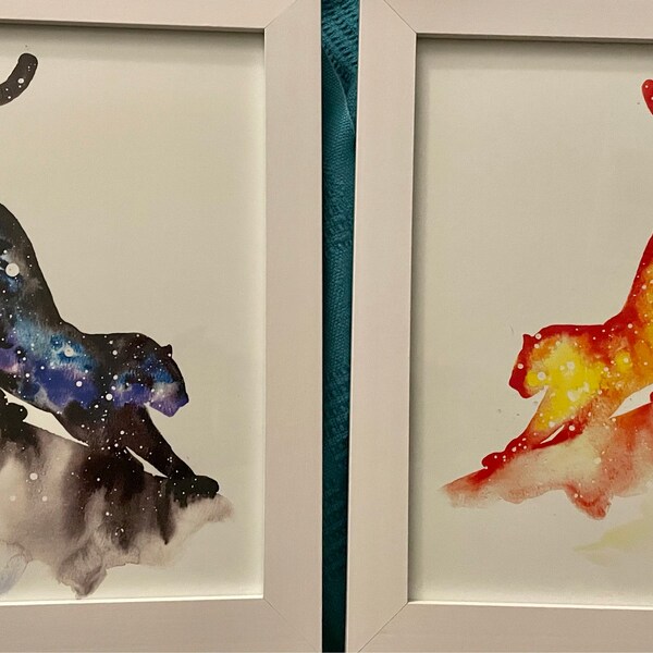 Cosmic Manta Ray Art Print, Watercolor 8x10 - Etsy