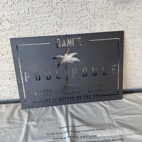 Personalized Metal Poolside Sign; Metal Swimming Pool Sign; Metal ...