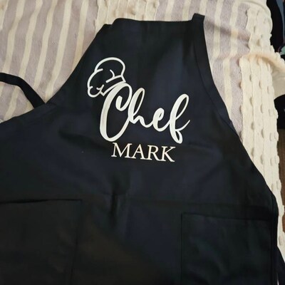 Customized Apron, Chef Printed Apron, Printed Kitchen Apron for Women ...