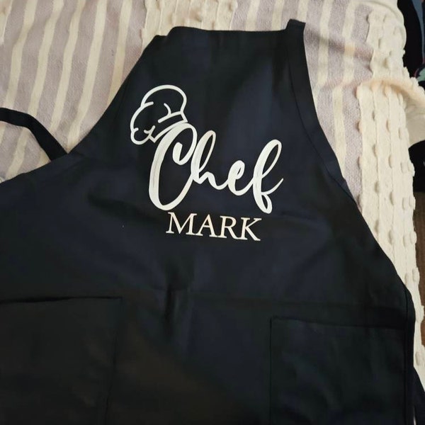 Customized Apron, Chef Printed Apron, Printed Kitchen Apron for Women ...