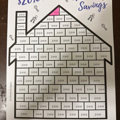 Home Savings Challenge, Printable - Etsy