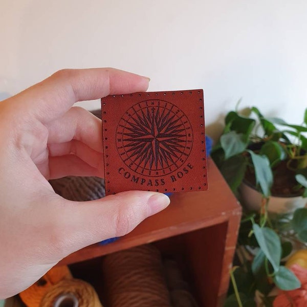 Square Leather Patch | Monogram Leather Patch | Backpack Leather Patch ...