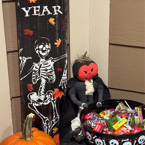 Primitive Halloween Dracula Vampire Pumpkin Man, the Count "dapper Dave ...