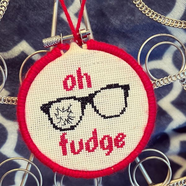 A Christmas Story Broken Glasses Christmas Ornament Cross Stitch ...