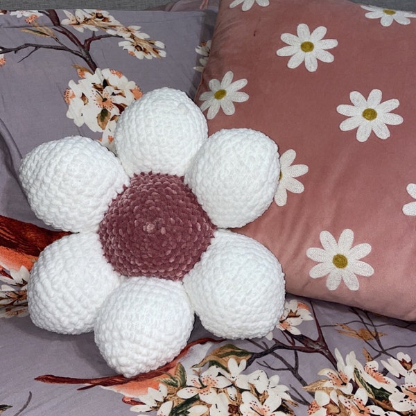 Flower Pillow, Crochet Pattern, PDF, Digital, Download, Crochet Flower ...